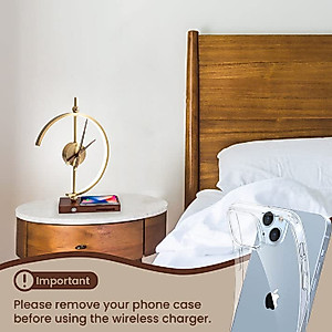 Nogy Desk Lamp with Wireless Charger • Desk Accessories Modern Desk Lamp with Charger • Desk Clock for Office • Desk Lamp with Clock • Art Deco Lamp • Office Desk Light • Dimmable