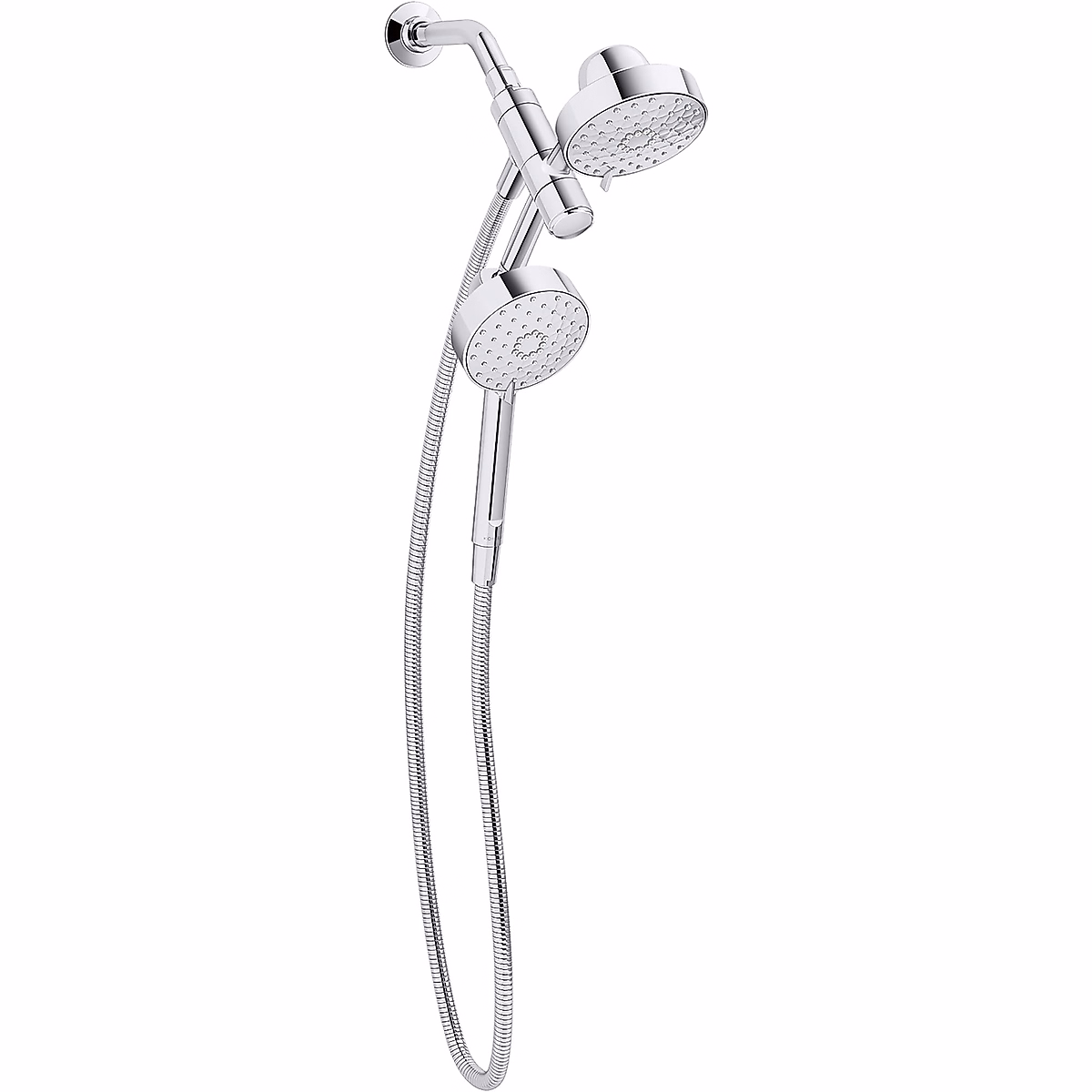 KOHLER 23218-CP Awaken 2-in-1 Multifunction Shower Combo Kit, Showerhead and Handshower Set, 2.5 GPM, Polished Chrome
