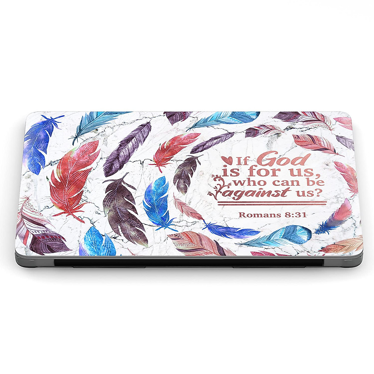 Mertak Hard Case Compatible with MacBook Pro 16 14 14 2022 Air 13 inch 12 11 2021 2019 2018 2017 Romans 8:31 Touch Bar Protective Christian Cover Feathers Boho Bible Verse Quote Scripture
