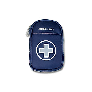 Auvi Q Case, Travel Medical Bag – Small Medication Organizer Insulated Medicine Bag “Kate” Purple Mini Medic Pouch: Asthma Inhaler Case for (Small EpiPens), Allergy Meds, Nasal Sprays or More