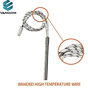 VANORM 2 Pack Replacement Pit Boss Ignitor Kit Hot Igniter Rod for Pit Boss Pellet Grills and Camp Chef Wood Pellet Grills with 2pcs Fuses