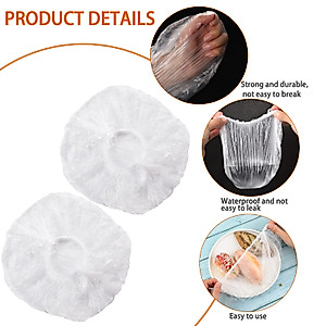 200PCS Plastic Bowl Covers Elastic Reusable Bowl Covers for Food Storage, Stretch Covers for Bowls, Fresh Keeping Bags Stretch Lids Kitchen Wrap Seal Bags for Cover Food