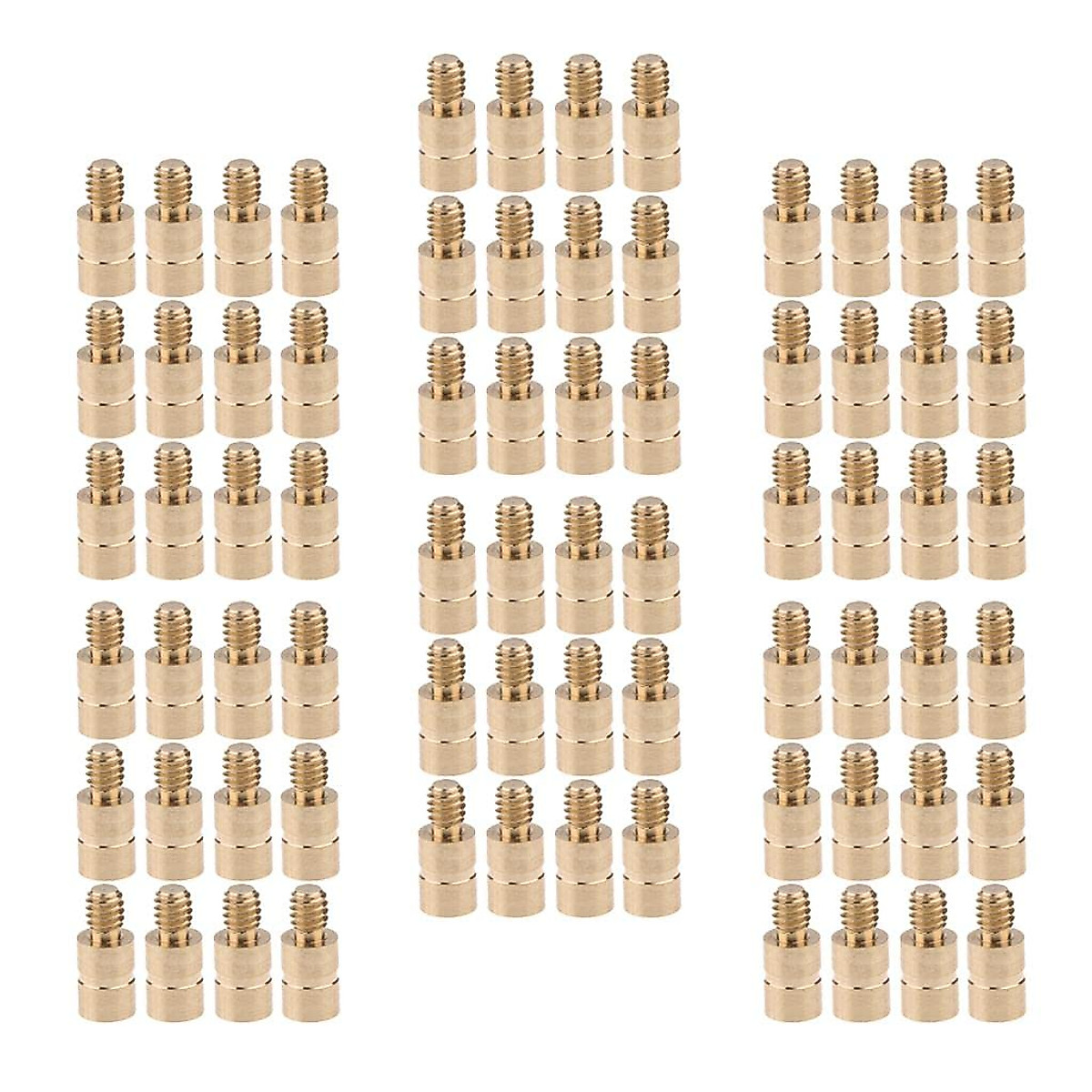 LoveinDIY 72 Pieces 25Grains Gold Tip Arrow Weight Screw Archery Points Insert Accessories
