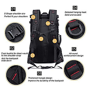 KAKA Travel Backpack, Carry On Backpack Durable Convertible Duffle Bag Fit for 15.6 Inch Laptop for Men and Women(Medium 35L)