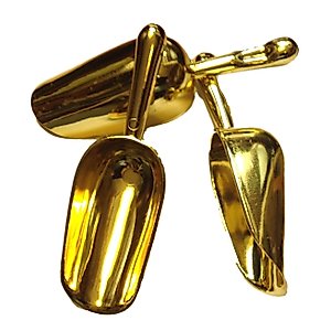 6 Pieces - Package of 6.25" Shiny Gold Plastic Scoops for Wedding and Party Candy Buffets