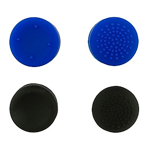 YoK PlayStation 4 Pack of 4 Pro Grips Compatible With PS4 DualShock Controllers - Blue and Black