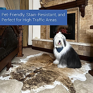 Cowhides Direct Genuine Cowhide Rug - Tricolor Cow Fur Rugs for Living Room, Bedroom & More - Authentic Cow Rug (7’x8’ Tricolor)