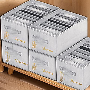 Wanglaism Wardrobe Clothes Organizer for Folded Clothes,Pants, Storage Container Closet Organizers and Storage (2 Pack)
