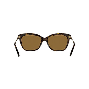Coach HC8305 Sunglasses, Dark Tortoise/Brown Polarized, 57 mm