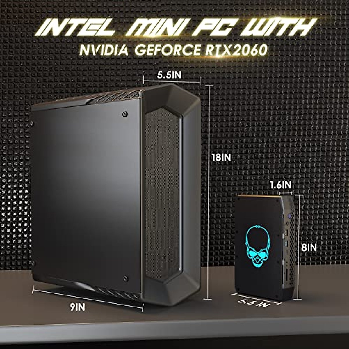 Intel Gaming Pc, 32GB DDR4 Ram & 1TB SSD Intel NUC 11 Enthusiast Mini PC, Intel 11th Gen Core i7, GeForce RTX 2060 6GB, Intel Iris Xe Graphics, Support 8K/WiFi6/BT5.0/Thunderbolt4/HDMI/DP, Win 11 Pro