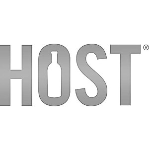 HOST Straw and Lid Plastic Double Wall Insulated Freezable Drink Chilling Tumbler with Freezing Gel Glasses for Red and White Wine, 16 oz, Grey