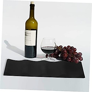 GARVALON 2pcs Wine Bottle Mat Beer Dispenser Sparkling Water Dispenser Wooden Storage Shelves Drink Organizer for Fridge Bottle Organizer for Cabinet Drink Dispenser Beer Can Silicone Tray