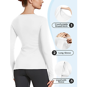 YOGINGO White Women's Thermal Underwear Top