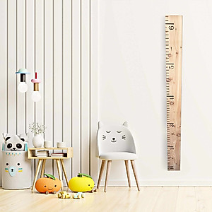 Growth Chart for Kids Made from Reclaimed Rustic Wood - Hand Painted - No Vinyl (Natural)