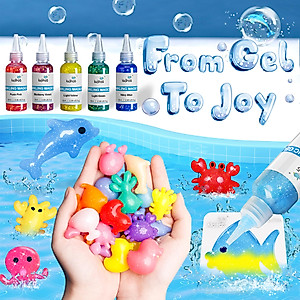 Kiditos Magic Water Elf Toy Kit,Aqua Fairy Water Gel kit with 20 Magic Gel&10 Molds-Easter Craft,Water Pets,Birthday Gifts,Party Favors,Make Your own Squishies Toys DIY Craft Kit for Kids Ages 3+