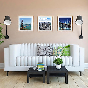 HEYTUYA 12x12 inch Picture Frame Rustic Brown for Wall Hanging, Poster Frame Display 10x10 inch with Mat or 12x12 Without Mat, Square Wall Gallery Photo Frame with Durable Shatter Resistant Plexiglas,