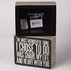 Primitives by Kathy 23610 Chevron Trimmed Box Sign, 4 x 5-Inches, Share My Life