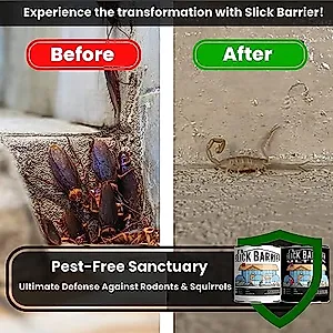 Slick Barrier Home Kit - Ultimate Pest Control Solution for Crawling Insects, Rodents & Squirrels - Water-Based & Solvent-Based Coatings - Durable & Long-Lasting - Easy Application - Ample Coverage