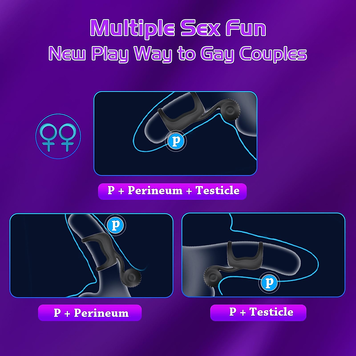 Vibrating Cock Ring with Snail Vibe Clitoral Stimulator, Pleasure Penis Ring Sleeve Vibrator Couples Adult Sex Toys for Men Women, Male Couple Sex Toy, Cock Rings Vibrators for Men Erection Sex