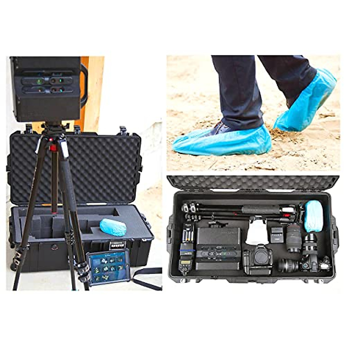 G & F Products - 13033 Premium 100 Pack (50 Pairs ) Disposable Boot & Shoe Covers Slip - Resistant fits up to size 11 US Men and 13 US Women, Blue, Large