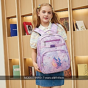 Cusangel Toddler Backpack for Girls, Girls Backpack for Kids 6-8, Lightweight Butterfly Kids Backpacks for Girls