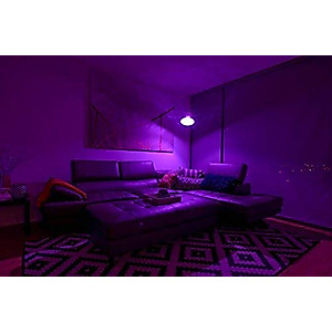 SLEEKLIGHTING Purple Light Bulb A19 LED, 120 Volt - 3-Watt Outdoor Light Bulbs- Medium Base - UL-Listed Purple LED Light Bulb- Lasts More Than 20,000 Hours 4pack