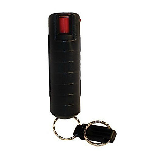 Pepper Shot Pepper Spray Police Strength Compact Case Quick Release Key Ring Lot of 2 (1) Pink (1) Black