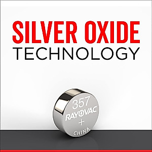 Rayovac LR44 Battery, Silver Oxide 303, 357, AG13, or SR44 1.5 Volt Batteries (3 Battery Count)