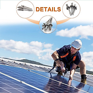 450pcs Stainless Steel Blind Pop Rivets, Stainless Steel Blind Rivets, 1/8" 5/32" 3/16"，7Sizes Pop Rivets Assortment Kit(Silver)