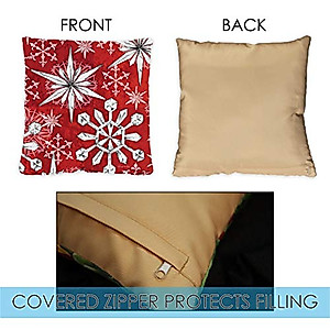 Toland Home Garden Snowflake Salutations 18 x 18 Inch Indoor, Pillow, Case (2-Pack)