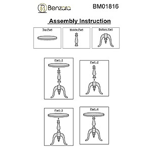 Benzara Traditional Style Aluminum Accent Table with Pedestal Base, Silver