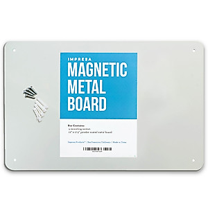 17.5" x 12" Magnetic Board - Great Magnet Bulletin Board to Display Magnetic Poetry, Spices, Notes, Photos and More - Ideal for The Wall, Refrigerator, Cubicle and More - by Impresa Products