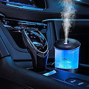 One Fire Car Diffuser for Essential Oils, Portable Humidifiers for Travel, 7 Color Car Essential Oil Diffuser for Car, Mini Diffuser Car Oil Diffusers, USB Humidifier Car Diffusers for Essential Oils