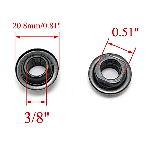 WELWIK 2PCS 3/8x26T Front Axle Nut, Bike Bicycle Axle Nuts, Hub Nuts, Bike Bicycle Front Axle Nuts Hub Nuts, Cone Nuts Dust Protector, Small