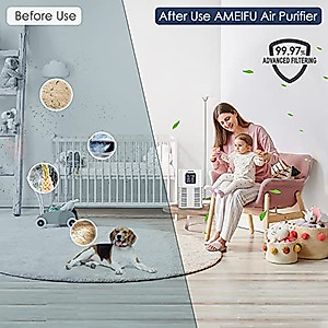 Air Purifiers for Bedroom, Hepa Air Purifiers for Home Large Room Up to 600 Ft² 20db Quiet - for Dust Smoke Dander Hair Smell and Pet Odor, Small Air Cleaner for Office Living Room, Ozone Free