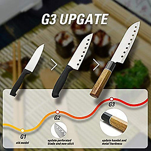 ISSEVE Sushi Making Kit, Bamboo Sushi Mat, All In One Sushi Bazooka Maker with Bamboo Mats, Bamboo Chopsticks, Paddle, Spreader, Sushi Knife, DIY Sushi Roller Machine