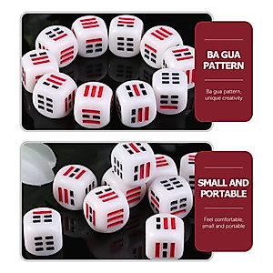 30 Pcs Gossip Dice Fortune-Telling Dices Dice Props Multi-Sided Dices Ba Gua Dices Divination Dices Portable Dices Dice for Divination