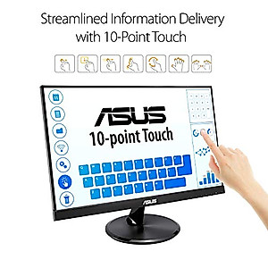 ASUS VT229H 21.5" Monitor 1080P IPS 10-Point Touch Eye Care with HDMI VGA (Renewed)