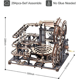 ROKR 3D Wooden Puzzles for Adult, Marble Run Puzzle Model Mechanical Marble Run Building Kits DIY Toy Hobbies for Adults for Men, Women