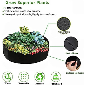 2 Pcs 30 Gallon Grow Bags for Vegetable, Heavy Duty Thickened Nonwoven Fabric Pots with Handles, Durable Breathe Plant Container for Potato, Carrot, Onion, Flower, Indoor and Garden