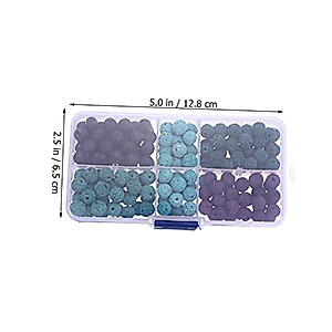 COHEALI 1 Box 200pcs Bulk Jewelry Natural Gemstone Beads Crystal Pendant Lava Beads Spacer Beads Round Chakra Beads Jewelery Making Beads Loose Beads Beading Jewelry Set Bracelet Beads Set