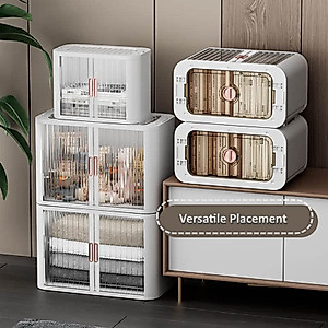 Altreeak 21-Gallon Plastic Storage Bin Organizers | Foldable Storage Boxes | 2023 Design | Stackable Storage Containers | Storage Boxes For Organizing | Storage Bins With Lids