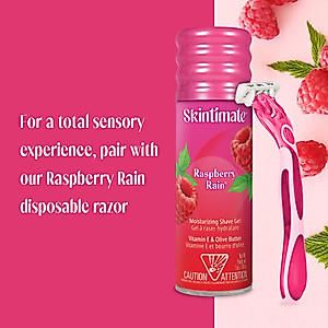 Skintimate Signature Scents Moisturizing Shave Gel for Women Raspberry Rain with Vitamin E and Olive Butter - 2.75 Ounce(Packaging May Vary)