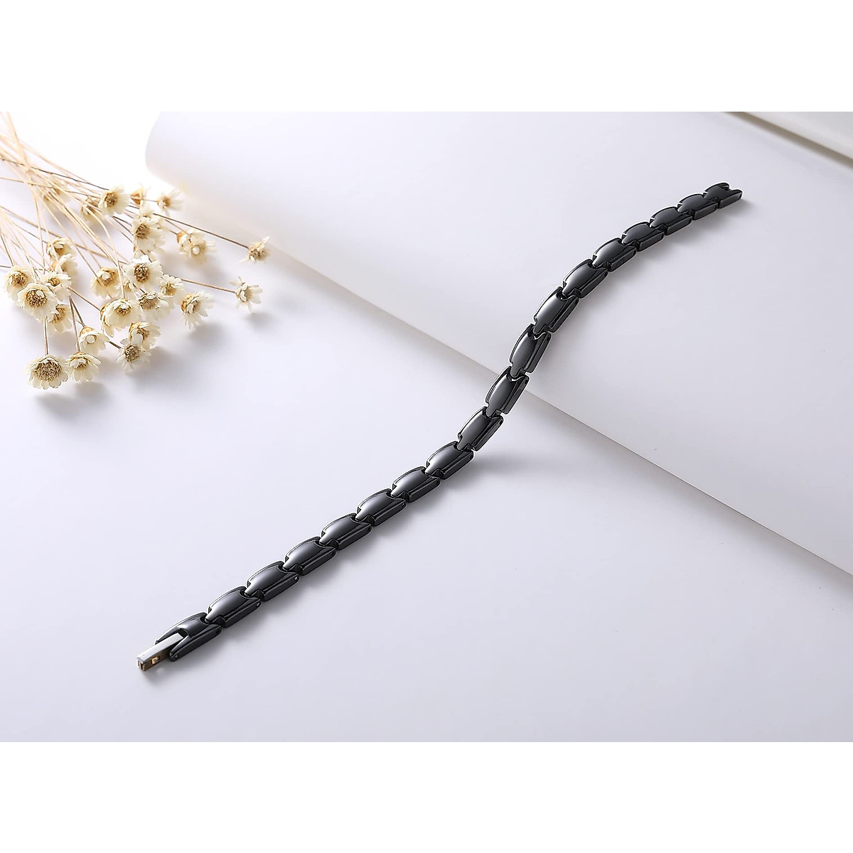 Women's Tungsten Carbide Magnetic Therapy Bracelet Pain Relief for Arthritis and Carpal Tunnel Women Fashion Bracelet