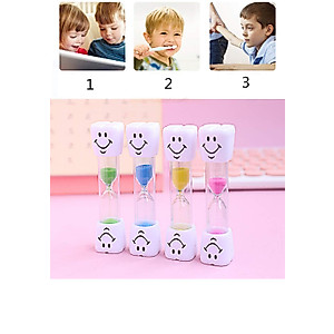 2 Minute Sand Timer Set for Brushing Teeth Pack of 6 Colorful Smiley Hourglass Timers