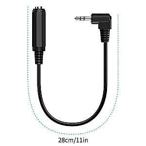 Onvian 3.5mm to 6.35mm Female 1/4" to 1/8" 90 Degree Right Angle Male Jack Stereo Cable Adapter Converter Cord 30cm