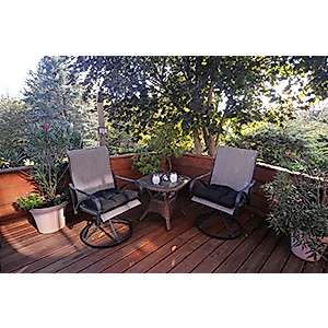 College Covers Everything Comfy Indoor/Outdoor Seat Patio D Cushion, 1 Count (Pack of 1), Black