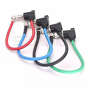 SZRMCC SDI Protector Cable 12G 6G HD SDI Right Angle BNC Surge Overvoltage Circuit Protector Isolator Video Cable for RED Komodo ARRI Alexa Sony（Black-Elbow 30cm）