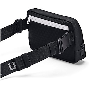 Under Armour Unisex-Adult Loudon Crossbody Waist Bag, (001) Black/Black/White, One Size Fits Most