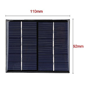 uxcell® 5Pcs 6V 200mA Poly Mini Solar Cell Panel Module DIY for Light Toys Charger 110mm x 92mm